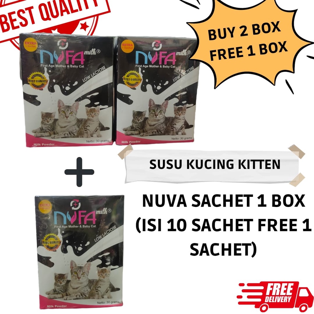 Jual Susu NUFA BOX Untuk Kucing (Beli 2 Box Free 1 box) | Shopee Indonesia
