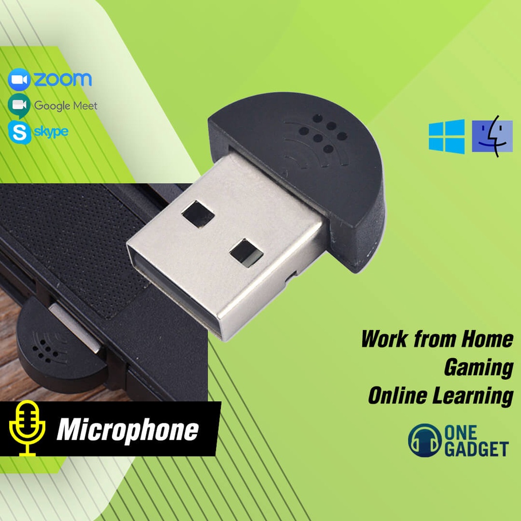 Jual USB Mic Super Mini Microphone Laptop Microfon PC Mikrofon Komputer ...