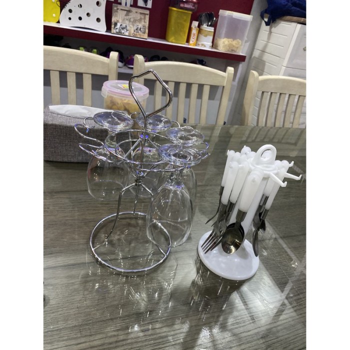 Jual Pinaplepan Rak Gelas Kaki Rak Cangkir Mug Rack Stainless Tempat Gelas | Shopee Indonesia