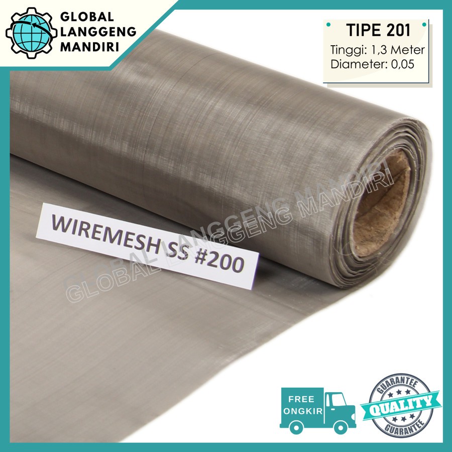 Jual WIREMESH 200 0.05mm(1M) / KAWAT SARINGAN (304) / WIRE MESH 200 ...