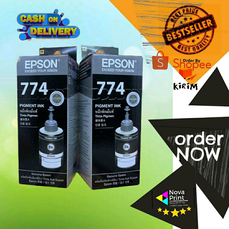 Jual tinta epson 774 Pixment for printer Epson Original M100 105 200 ...