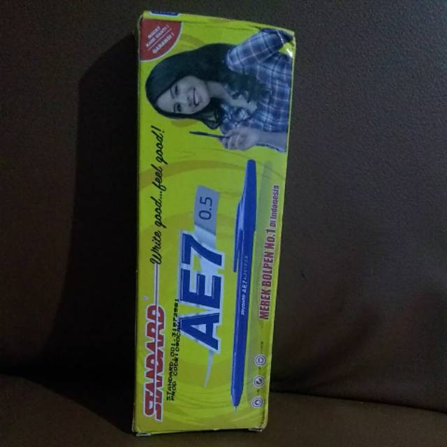 Jual Standard AE7 0,5 mm warna Biru Lusinan isi 12 pcs | Shopee Indonesia