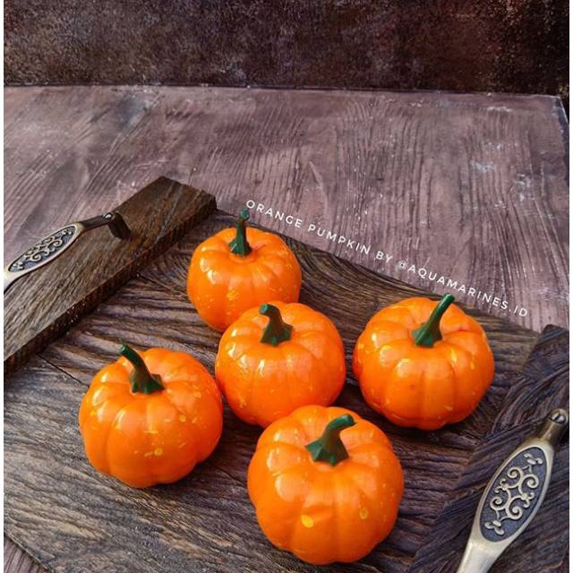 Jual Orange Pumpkin Artificial / labu dekorasi / labu orange / labu ...