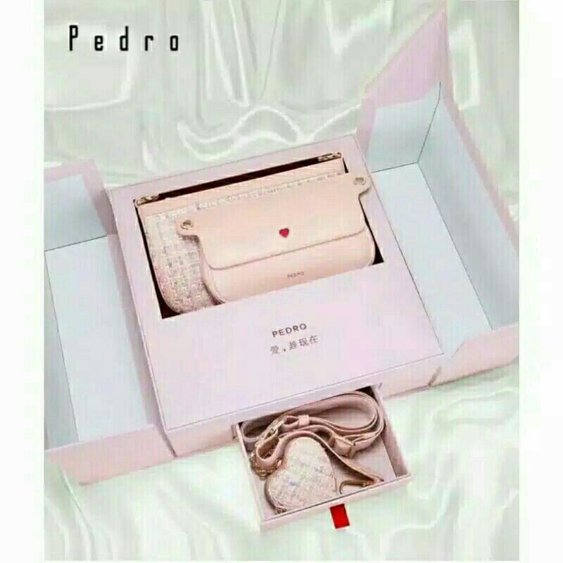 Jual 4.4 sale Pedro tweed giftset box original, tas selempang pedro ...