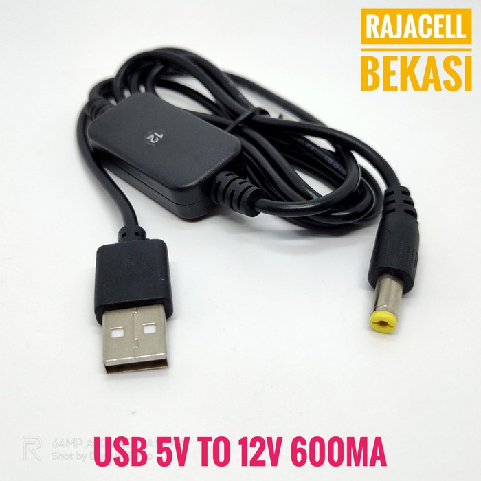 Jual Kabel USB Booster Step Up 5V to 12V 600mA DC-DC Converter Tegangan ...