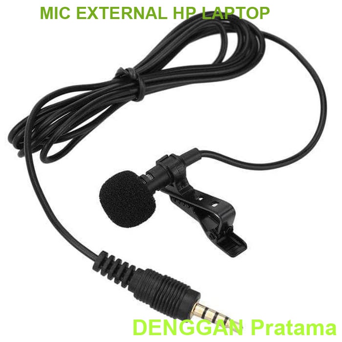 Jual Mic External HP Laptop Komputer 3,5 mm/Microphoen with Clip ...