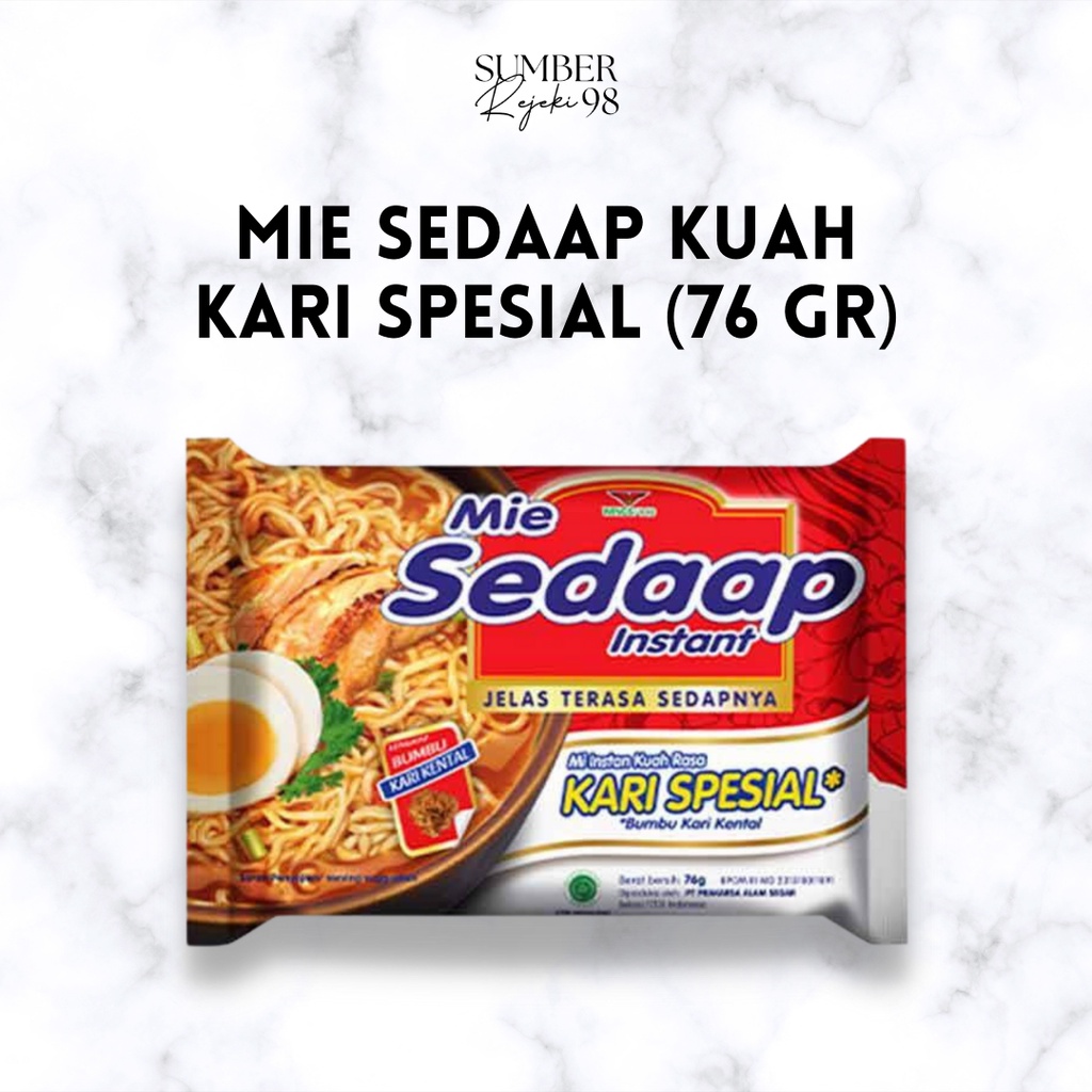 Jual Mie Sedap Kuah Kari Spesial 76 Gram Mie Sedaap Instant | Shopee ...