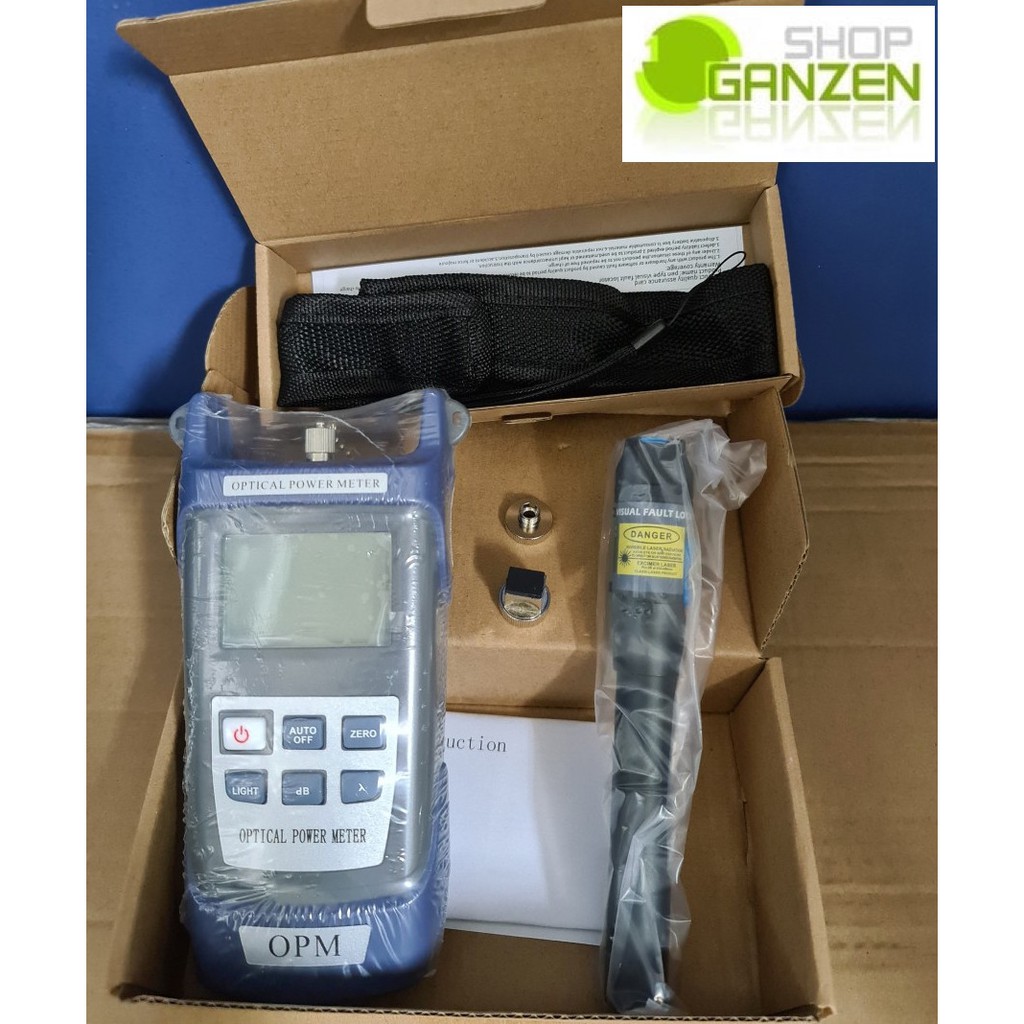 Jual Optical Power Meter fiber optic OPM + Visual Fault Senter Laser ...