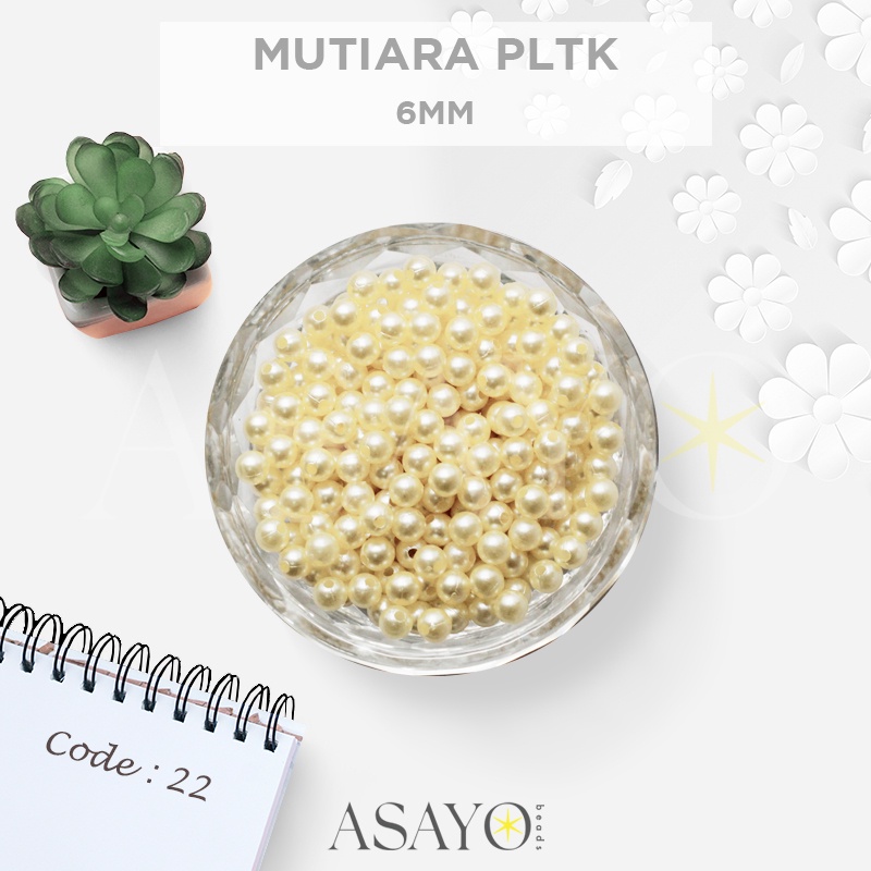 Jual (50gram) Mutiara Plastik Ringan 3mm 4mm 5mm 6mm Mutiara Jahit ...