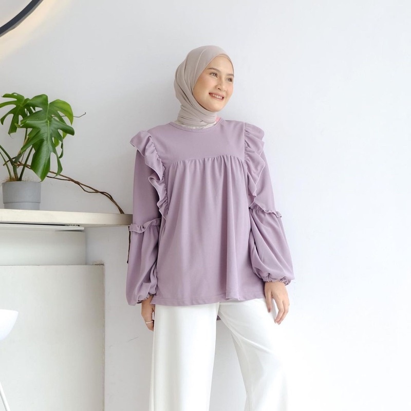 Jual Blouse Ruffle Kekinian | Shopee Indonesia