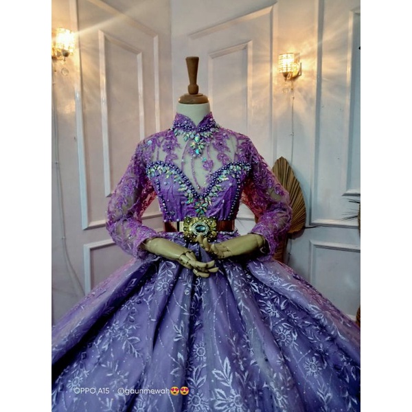 Jual gaun pengantin lilac | Shopee Indonesia