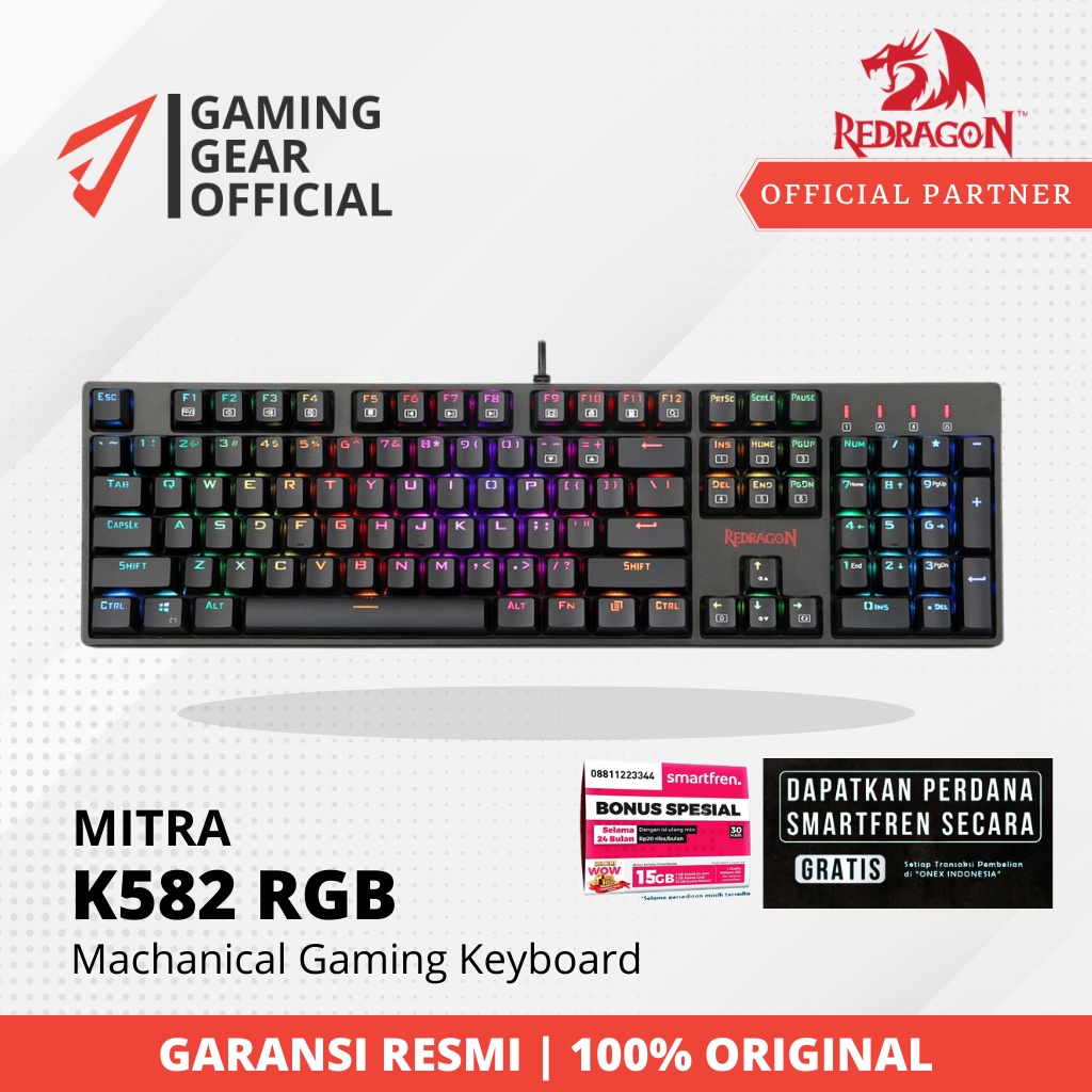 Jual [100% ORI] Redragon SURARA - K582 RGB Mechanical Gaming Keyboard | Shopee Indonesia