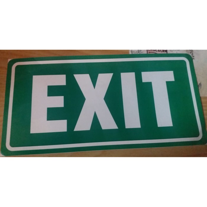 Jual SIGN AKRILIK K3 RAMBU SAFETY EXIT UKURAN 10X30CM | Shopee Indonesia