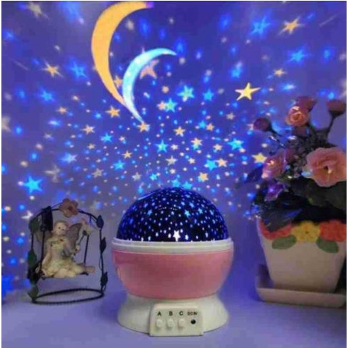 Jual Lampu tidur hias unik dengan model proyektor ts motif bulan ...