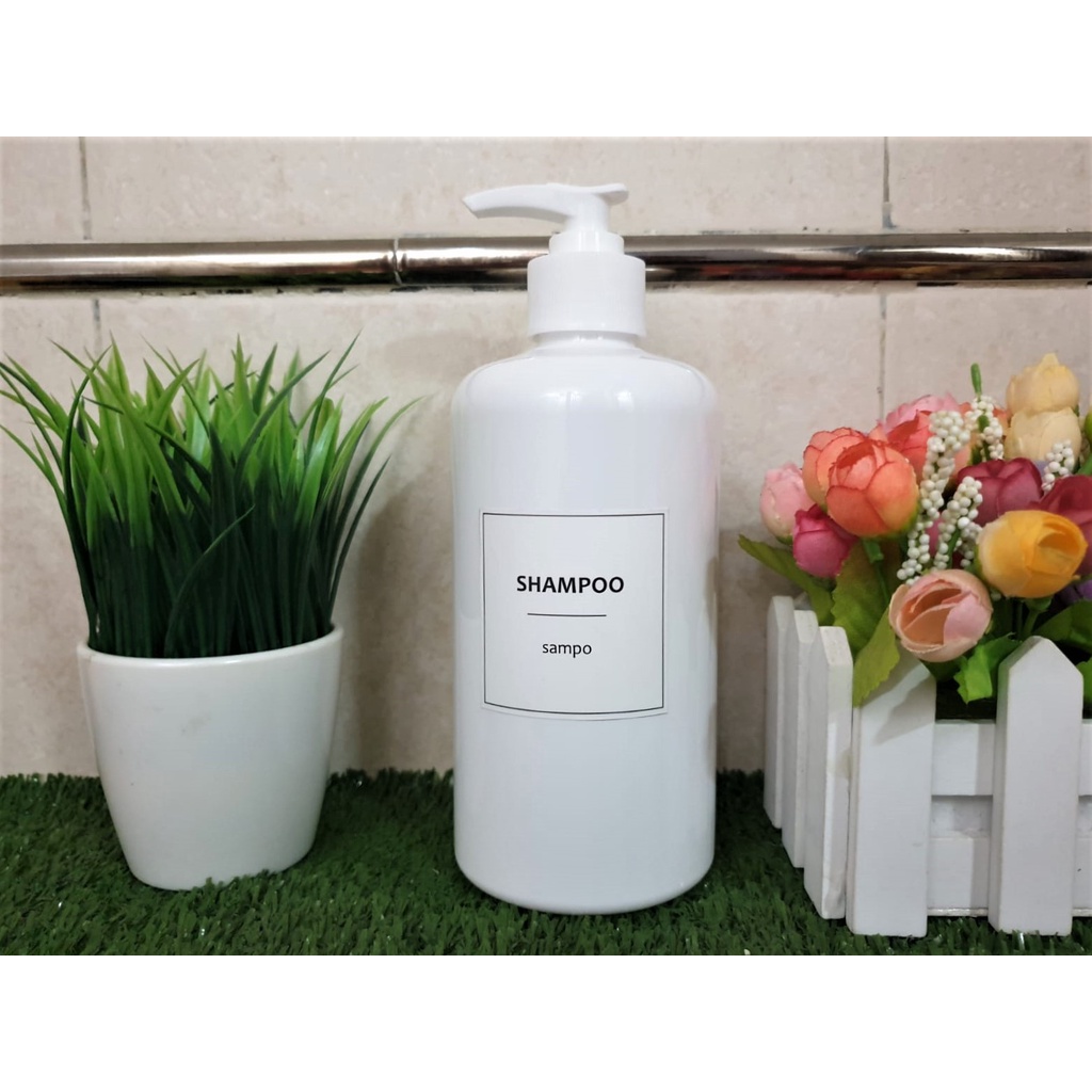 Jual BOTOL REFILL SABUN AESTHETIC / BOTOL SABUN CAIR PUMP LABEL STICKER ...