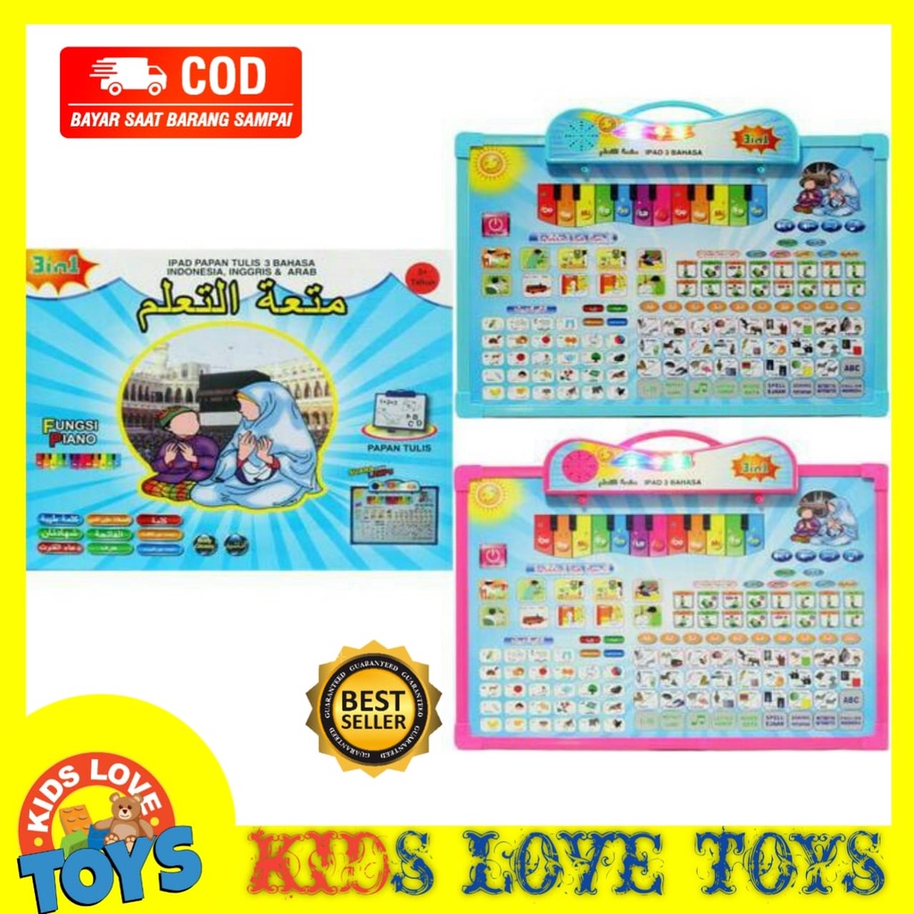Jual MAINAN ANAK IPAD PAPAN TULIS ANAK 4 BAHASA / MAINAN ANAK SAJADAH ...