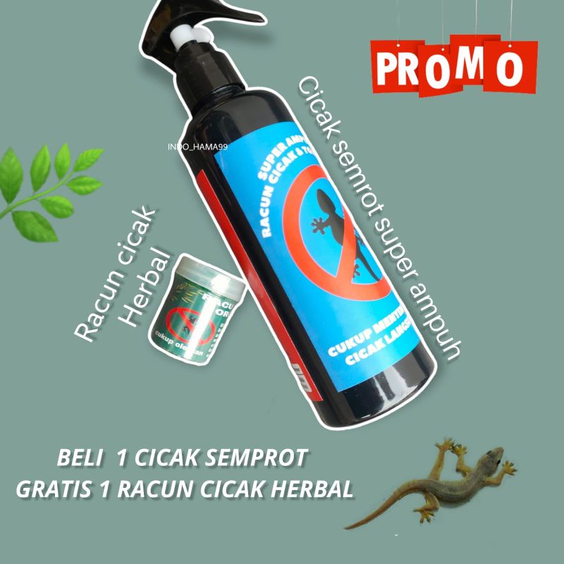 Jual PEMBASMI CICAK 1+1 CICAK OLES 20GRAM DAN CICAK SEMPROT 250ML ...