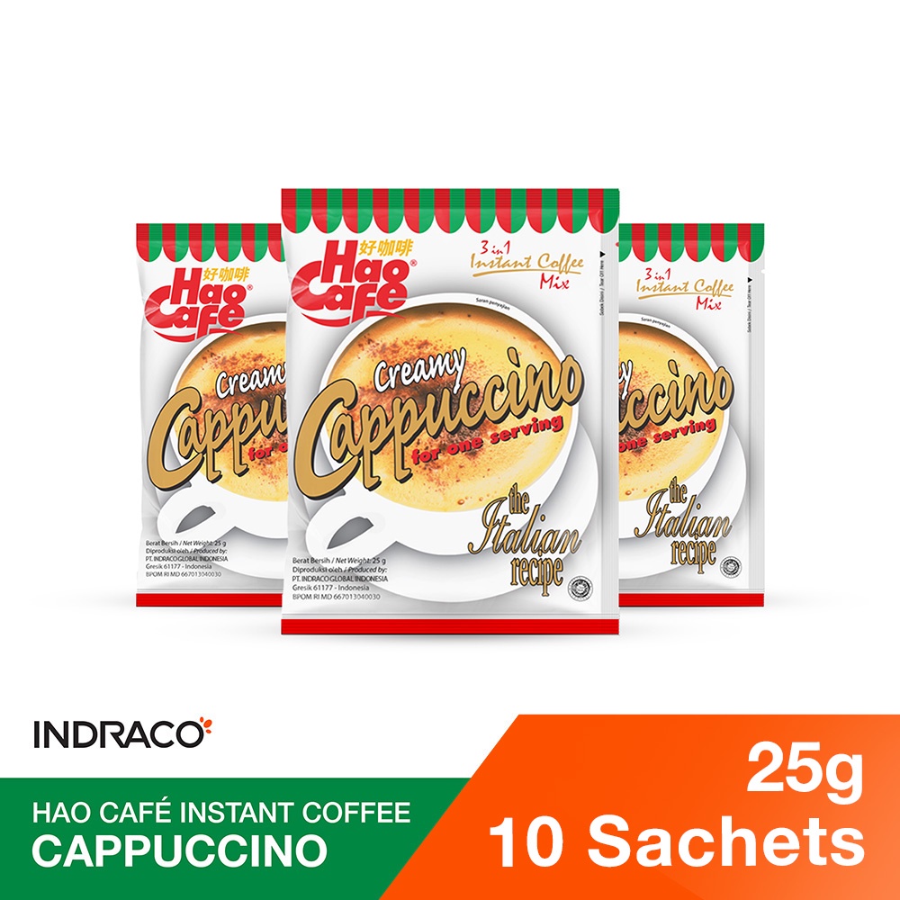 Jual Hao Cafe Instant Coffee Cappuccino (10 sachets x 25g) | Kopi ...