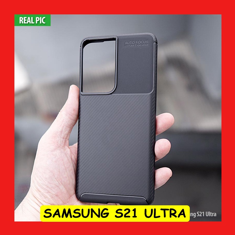 Jual Samsung Galaxy S21 Ultra - Carbon Fiber Soft Case Casing Cover | Shopee Indonesia