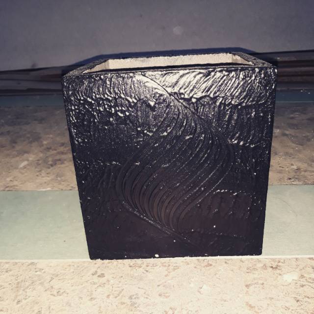 Jual Vas kayu vas bunga plastik artificial tinggi 18 cm persegi / kotak ...