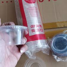 Jual GELAS PLASTIK PUDDING CUP YR 55ML BENING CUP ES CREAM JELLY AGAR ...