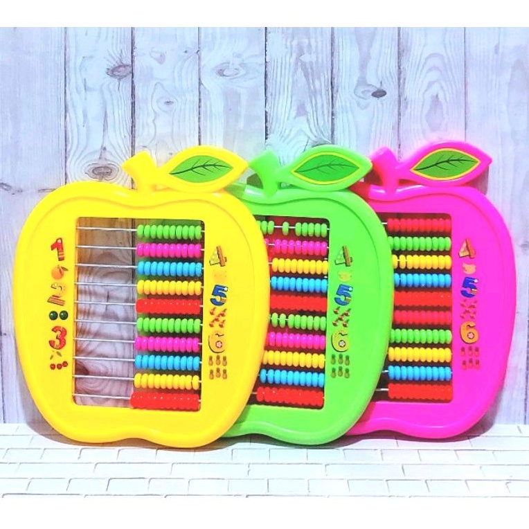 Jual Sempoa Abacus Alat belajar berhitung anak Apel dan Bear | Shopee ...