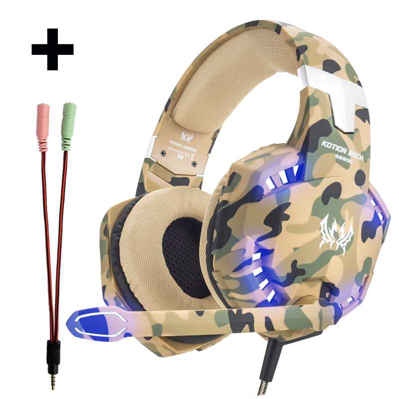 Jual Larizo - Kotion Each G2600 Gaming Headset Headphone LED Light with ...