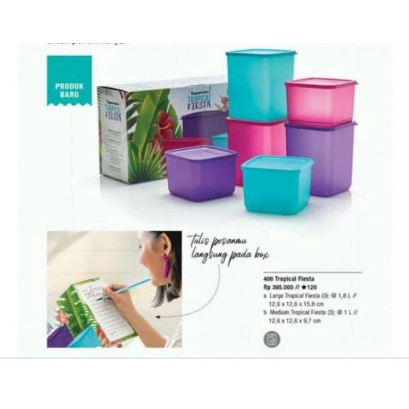 Jual tutup toples tupperware kotak 1 liter tutup cubix square seal ...