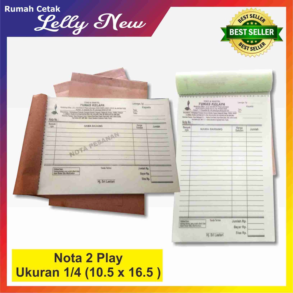 Jual Nota ukuran 1/4 folio Ukuran (10,5 x 16,5 cm) | Shopee Indonesia
