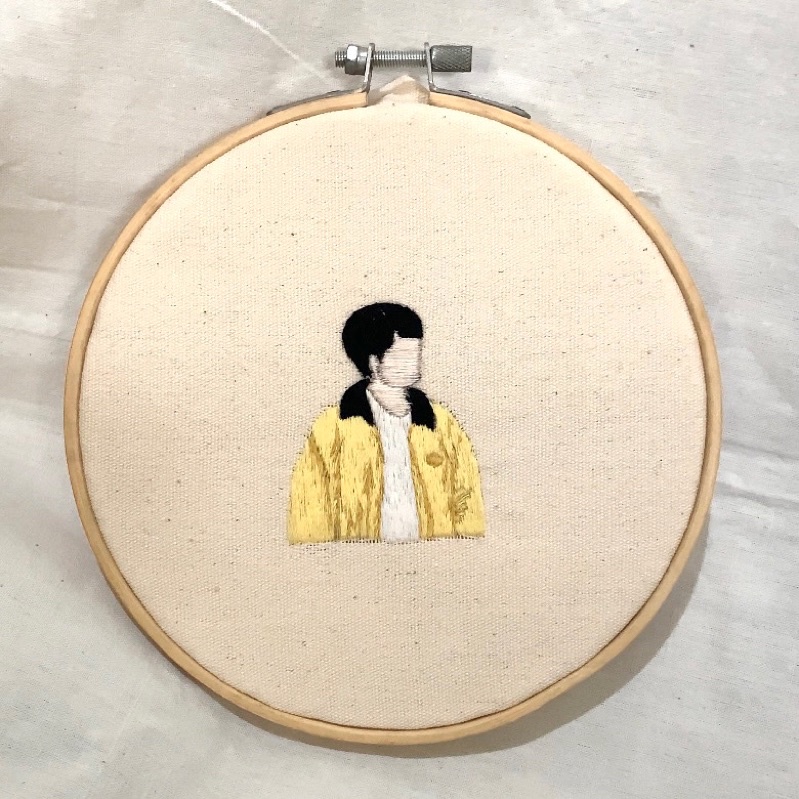 Jual BTS embroidery hoop art kpop jungkook taehyung jhope sulaman room ...