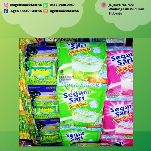 Jual Segar Sari Susu Soda Sachet/Anggur/Melon/Strawberry 20 gram (1 ...
