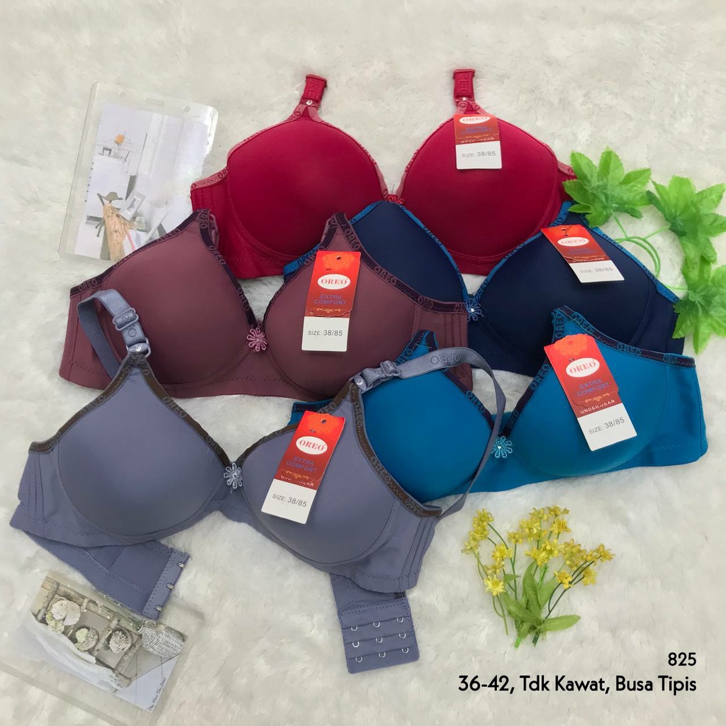Jual RVC - Bra Busa Tipis Tanpa Kawat 32-42 Kait 2 dan 3 Oreo BH Katun Polos Underwear Dewasa ...