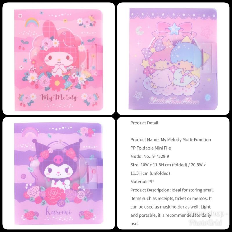 Jual Map File Folder Kecil Lipat Tempat Masker Multifungsi Sanrio My ...