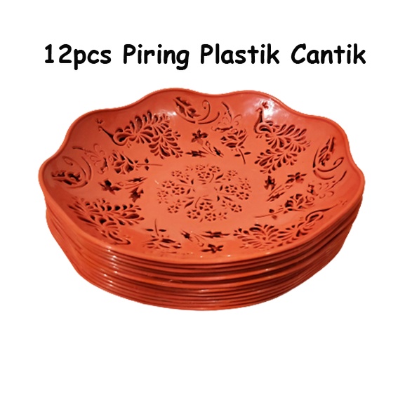 Jual Piring Plastik Alas Motif Bunga Ukuran 22cm Lusinan - 12pcs ...