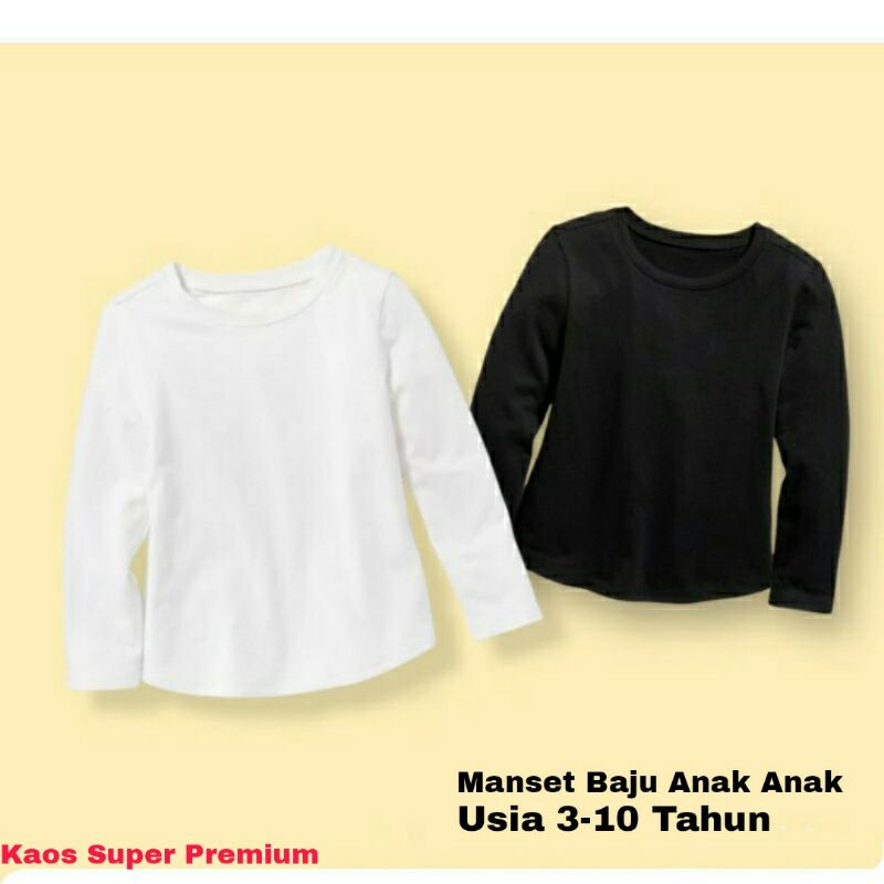 Jual Manset Baju Anak Usia 3-10Tahun|Baju Anak Kaos Premium | Shopee ...