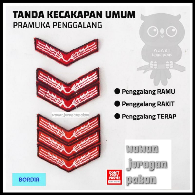 Jual TKU PENGGALANG RAMU RAKIT TERAP BED BORDIR PRAMUKA | Shopee Indonesia