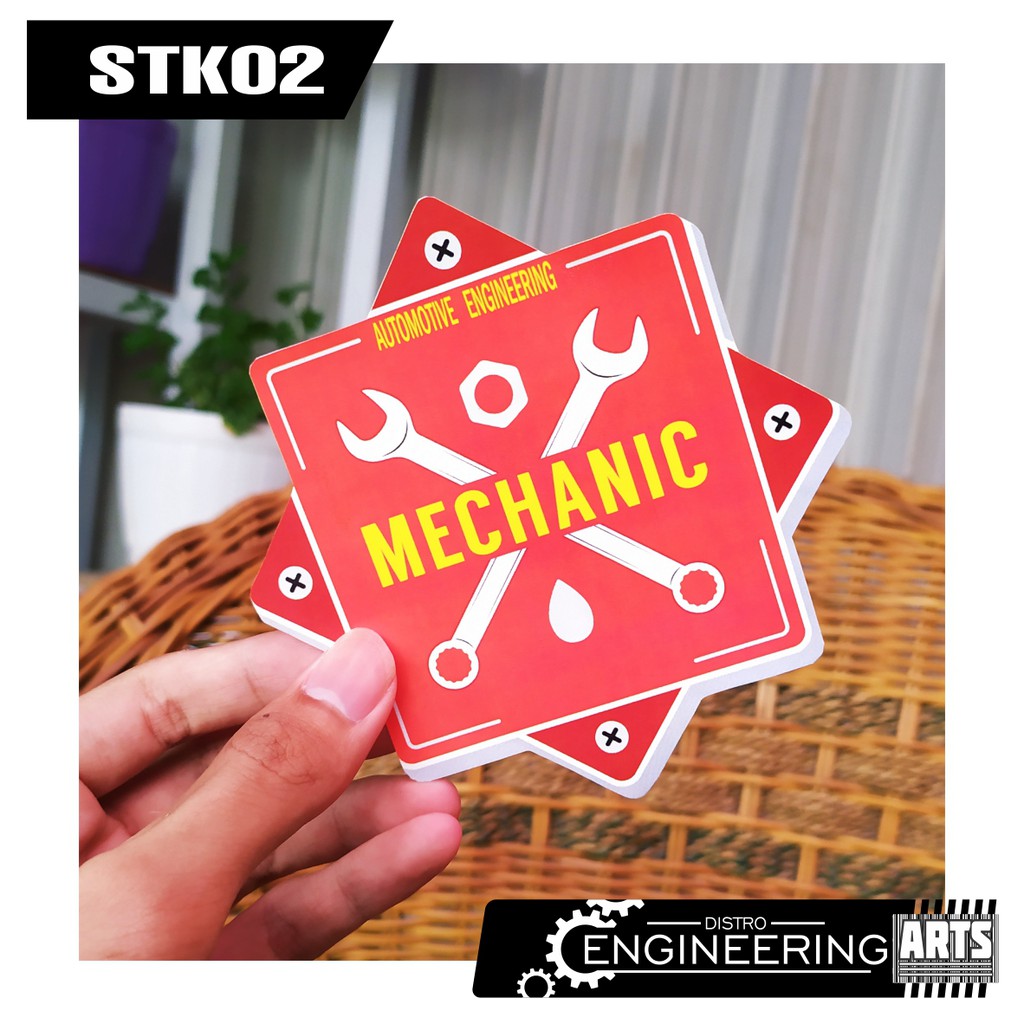Jual Sticker Mechanic Engineer / Sticker Distro / Sticker Motor / STK02 ...