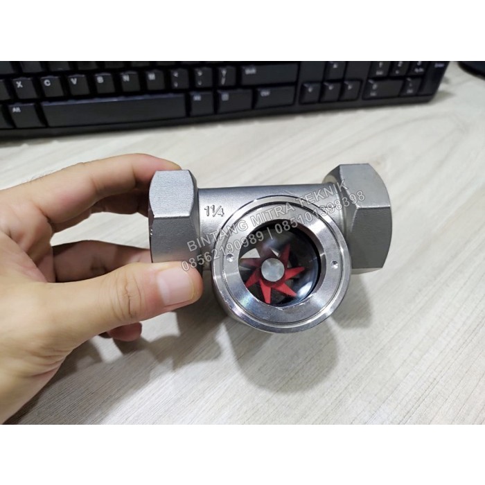 Jual SIGHT GLASS FLOW INDICATOR SS304 1 1/4" | Shopee Indonesia