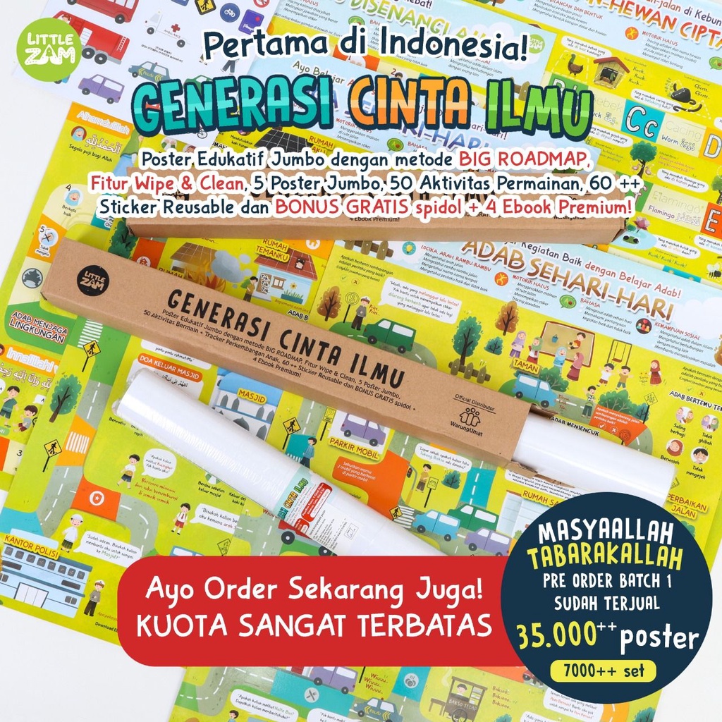 Jual Poster Generasi Cinta Ilmu (GCI) little zam littlezam | Shopee ...