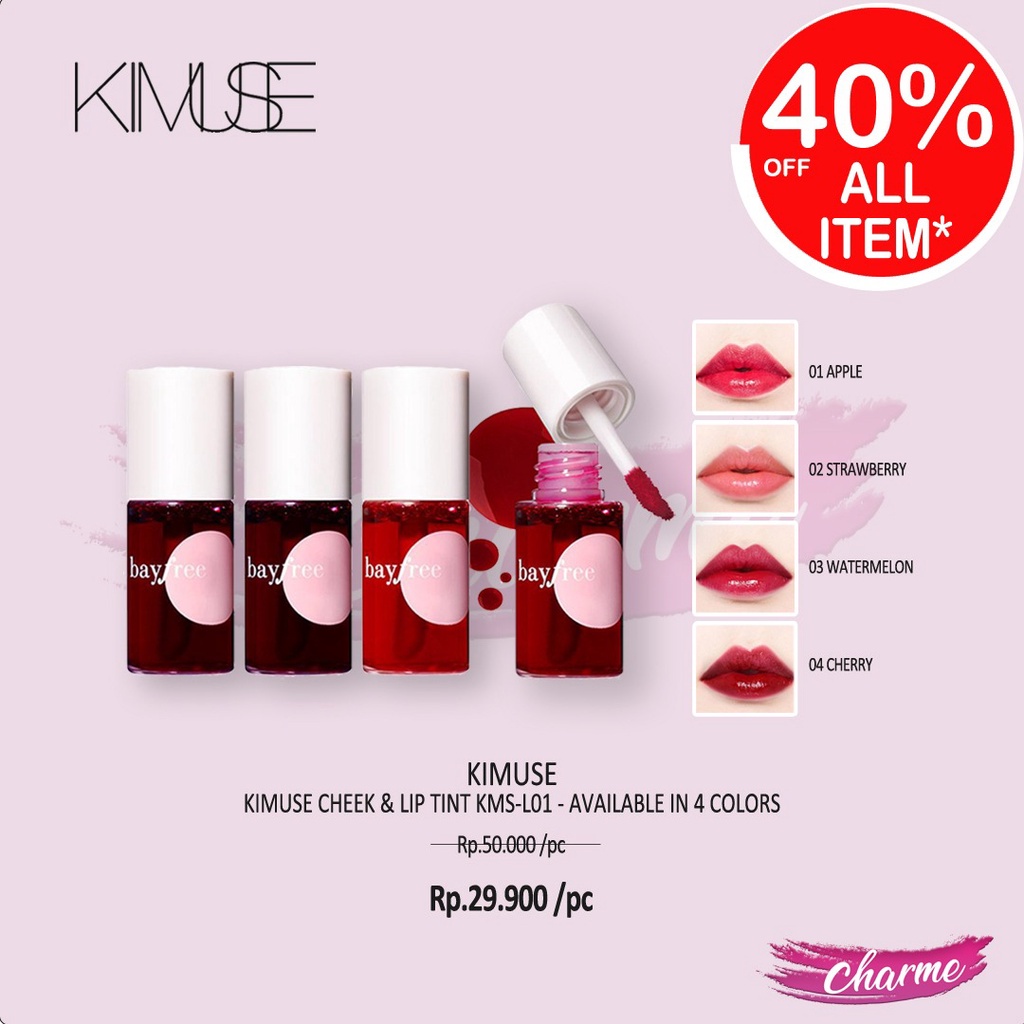 Jual (READY&ORI) Kimuse Bayfree Cheek&Lip Tint Bay Free Liptint BFL01 ...