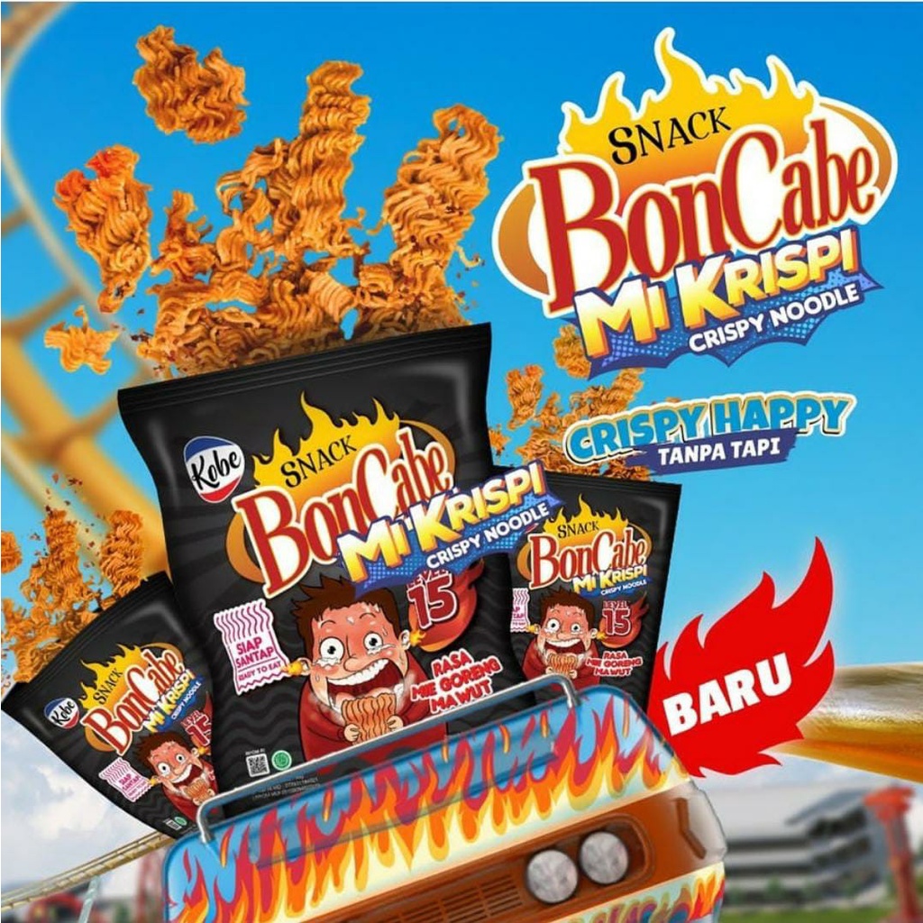 Jual SNACK BONCABE Mi Krispi | MAKARONI KRISPI PEDAS LEVEL 10 15 ...