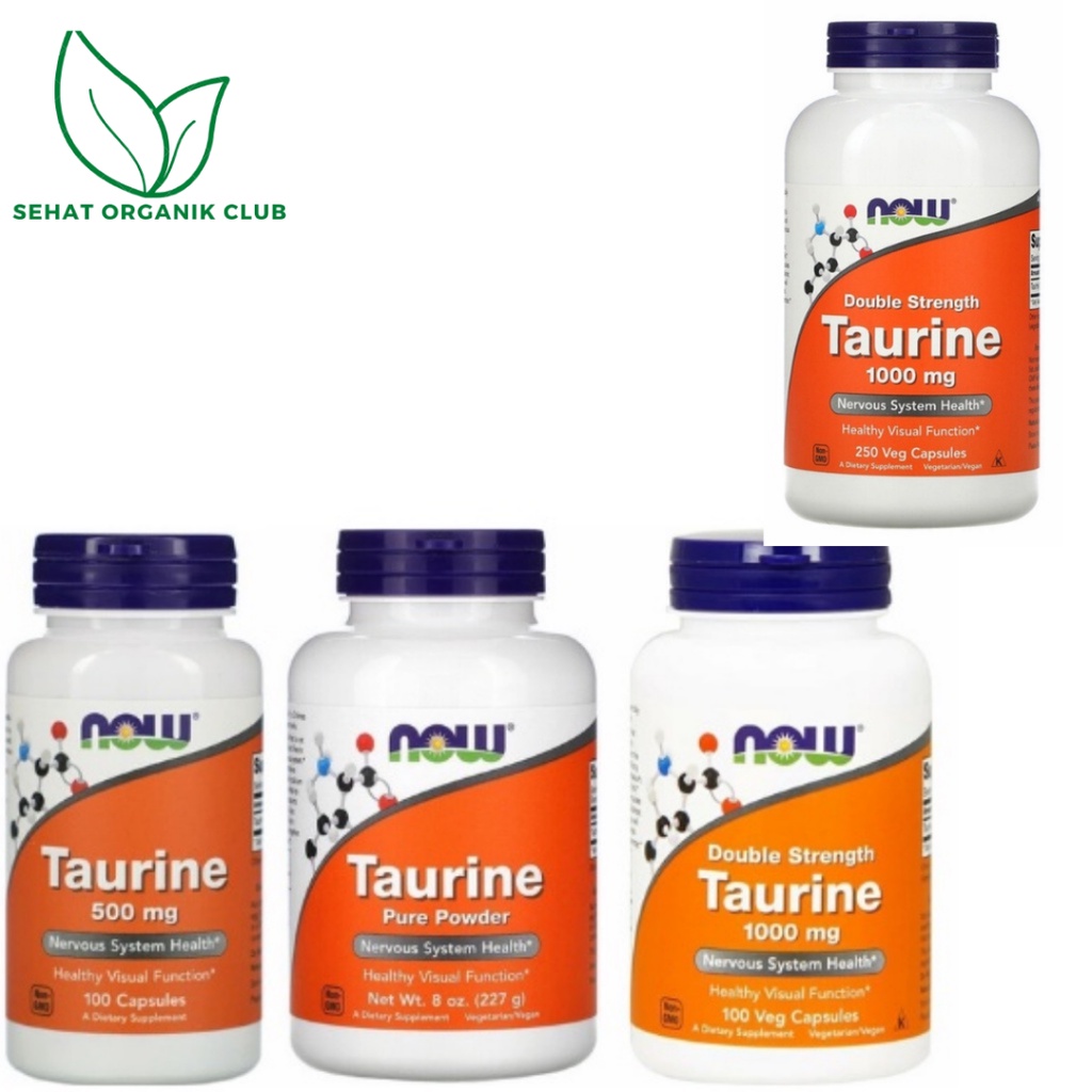 Jual Now Foods Taurine 500 mg 100 Caps ; Taurine 1000 mg 100 caps ...