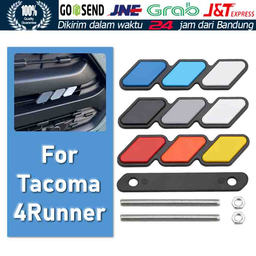Jual Tri-Color 3 Grille Badge EMBLEM Stickers Decals Auto Car ...
