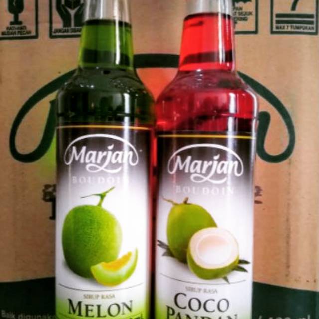 Jual Marjan 1 karton Syrup Boudin Cocopandan Melon ( Bisa MIX ...