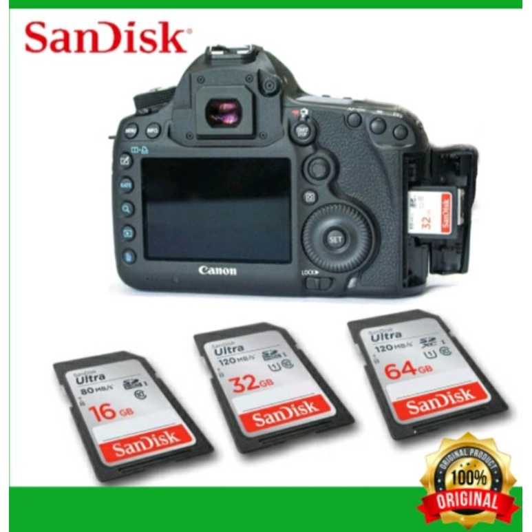 Jual Memory Camera 16Gb | 32gb Sandisk Ultra Class 10 SDHC 80mb/s ...