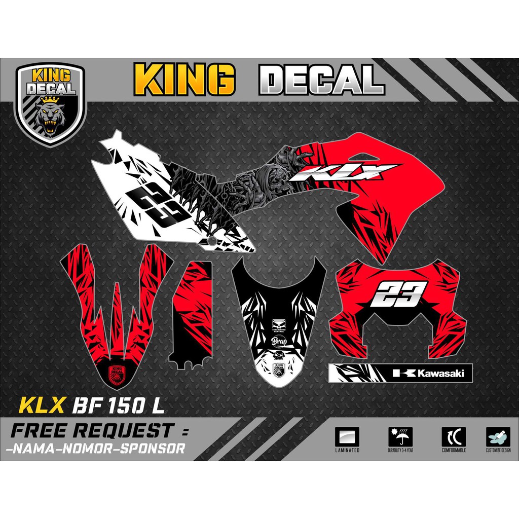 Jual DECAL KLX BF KLX OLD KLX S DECAL KX CUSTOME DECAL MURAH KLX BF ...