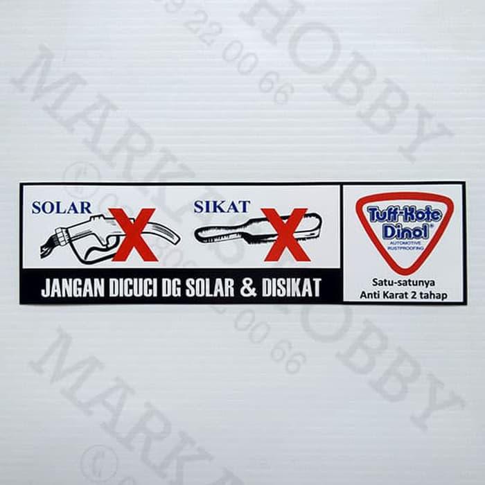 Jual Stiker / Sticker Tuff Kote Dinol Maintenance ( Warning Sign ...
