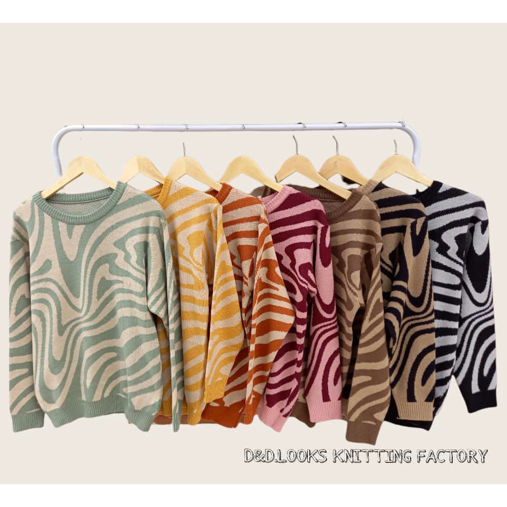 Jual CREW NECK ZEBRA / SWEATER RAJUT PREMIUM / BAJU RAJUT / ATASAN ...