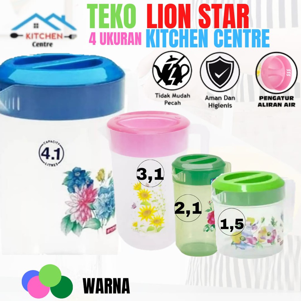 Jual Teko Air Teko Lion Star Teko Air Plastik Teko Lion Star Tahan ...