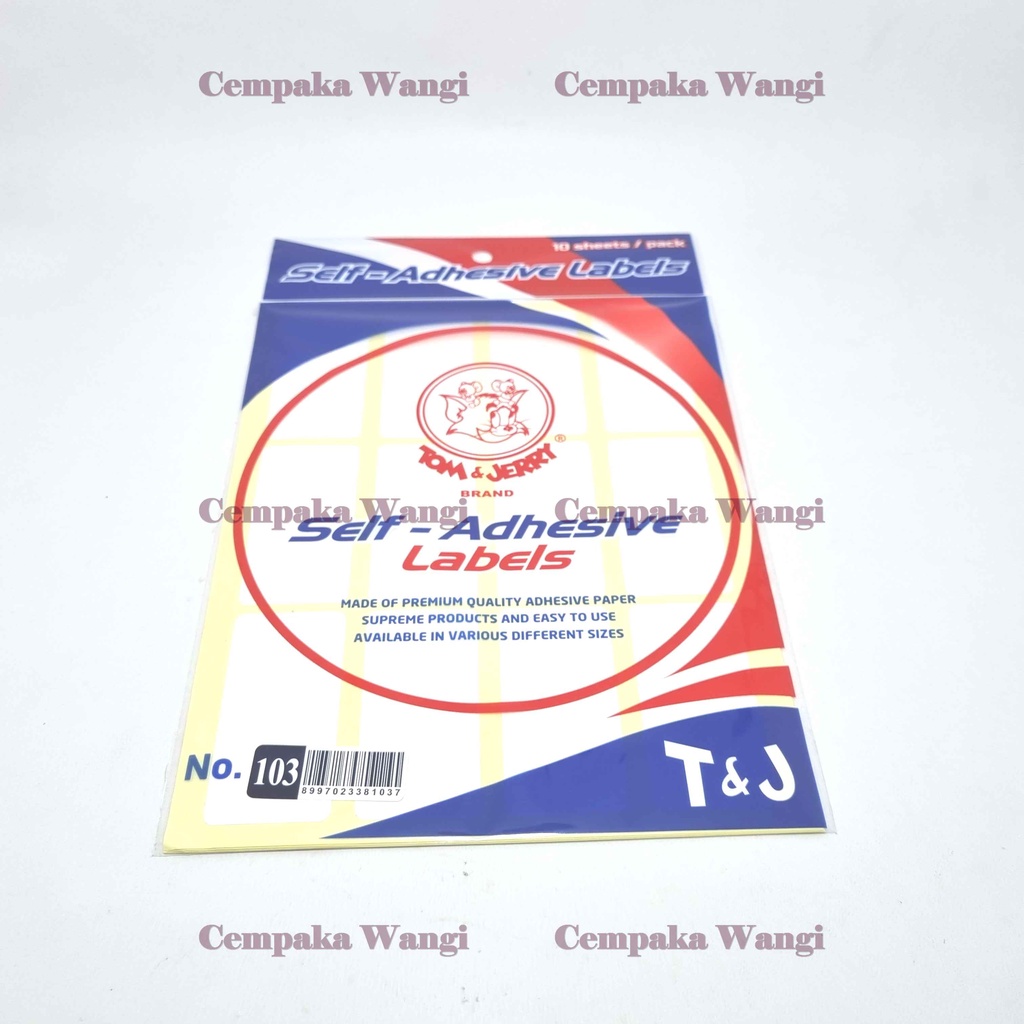 Jual label tom jerry - kertas tempel lebel nama buku sekolah label ...